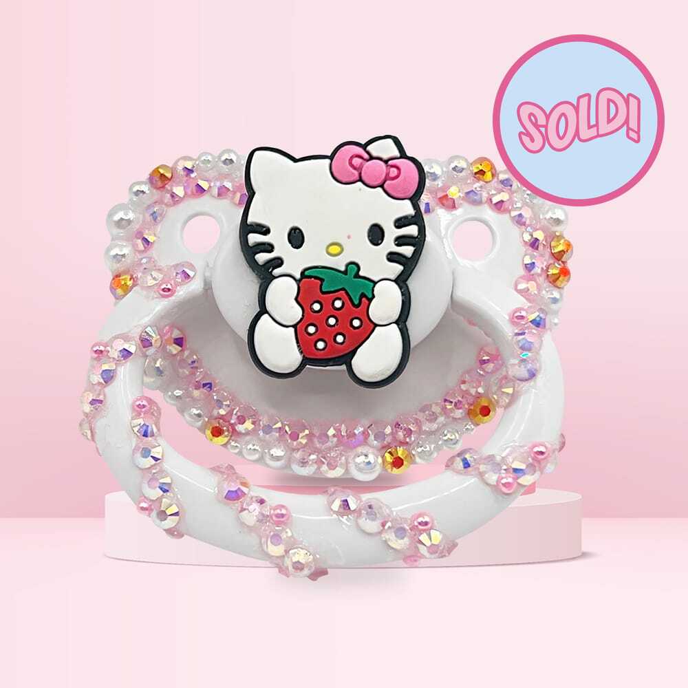 Strawberry Kitty Adult Pacifier